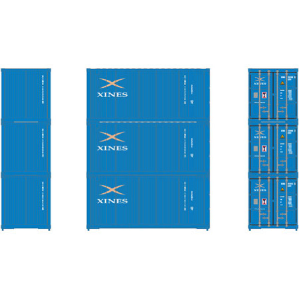 athearn 27969 xines 20' container 3pk - INTERMODAL/CONTAINERS - ROLLING ...