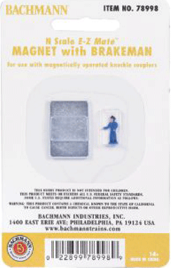 bachmann 78998 magnet with brakeman - COUPLERS/TRUCKS - N SCALE